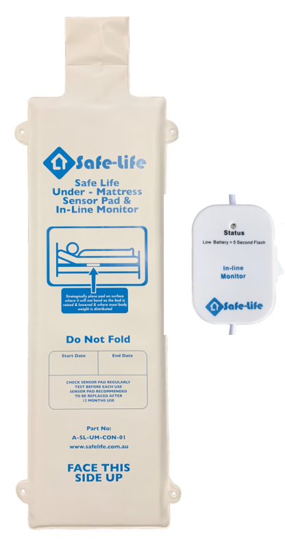 Bed Exit Mattress Sensor Pad Kit with in-line Monitor for Facilities